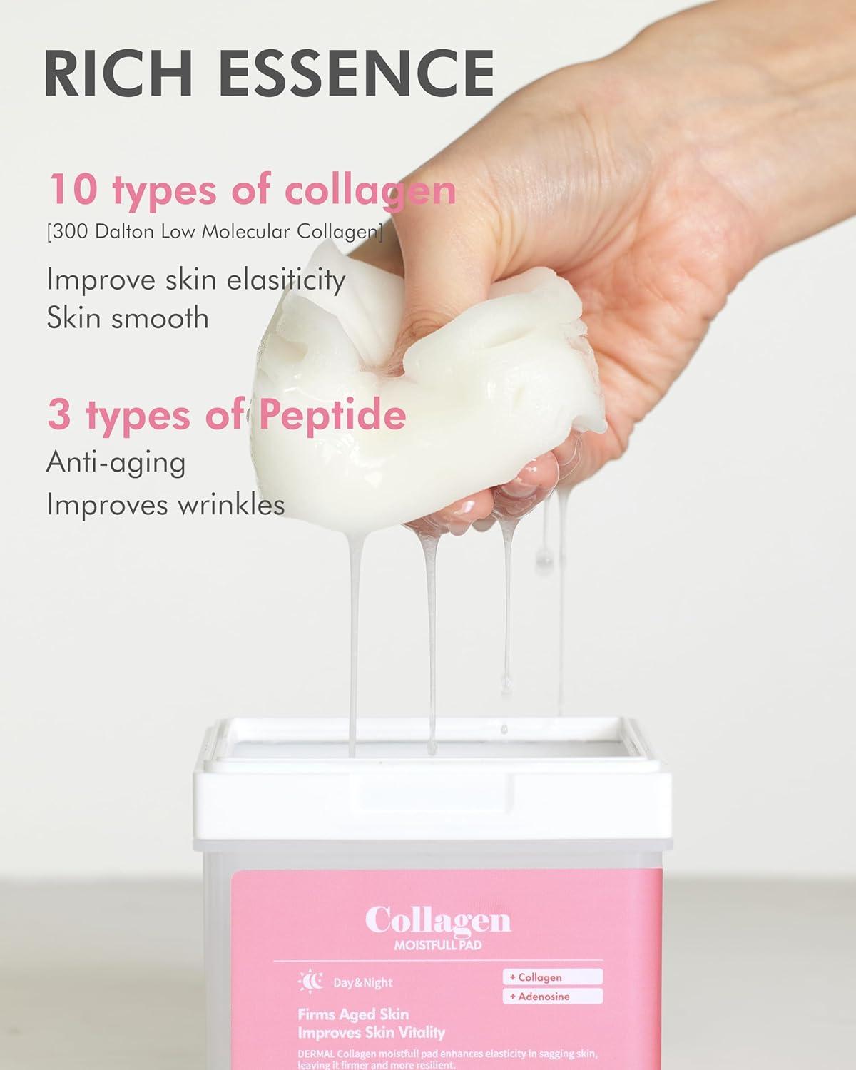 DERMAL Collagen Moistfull Pad – Korean Toner Pad for Elasticity ...